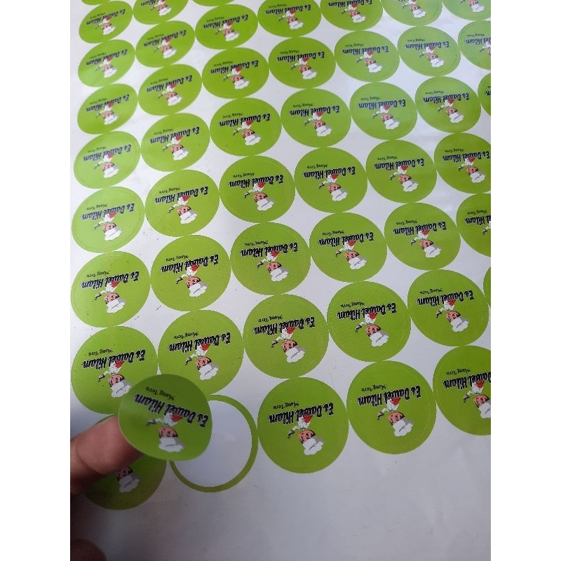 Jual cetak sticker Logo untuk Label Minuman label makanan label cemilan ...
