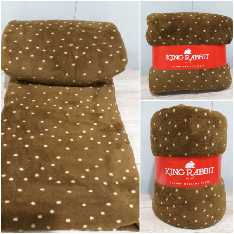 Jual King Rabbit Thermal Blanket Selimut Fleece 150 x200 cm | Shopee ...
