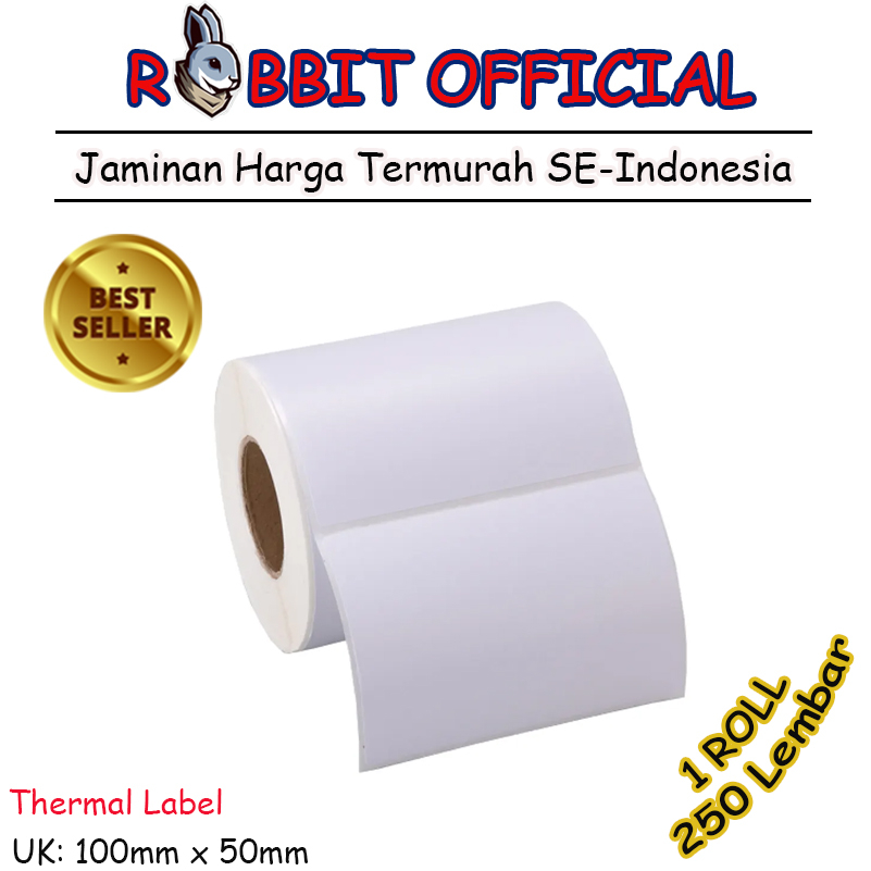 Jual Label Barcode Stiker Thermal [100 x 50] Label Barcode Olshop Label Pengiriman 100x50 mm Isi ...