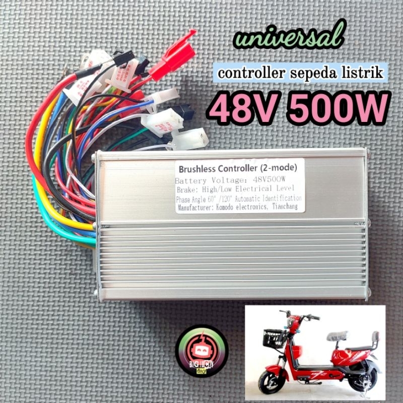 Jual CONTROLLER SEPEDA LISTRIK UNIVERSAL 48V 500W KONTROLER CONTROLER 48VOLT 500WATT MODUL BOX ...
