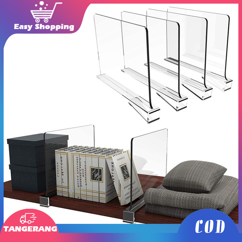 Jual Sekat Rak Lemari Akrilik Sekat Lemari Pakaian Transparan Sekat ...