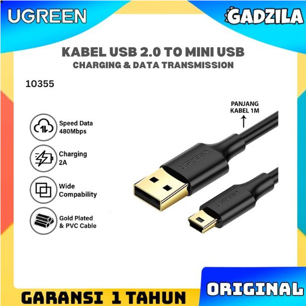 Jual UGREEN Kabel Data Hardisk Kamera DSLR 5 Pin USB 2.0 To Mini USB ...