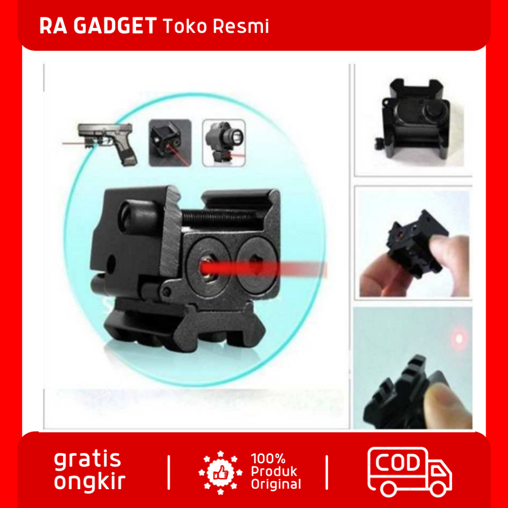 Jual Tactical Red Dot Laser Sight 532nm Picatinny Mount / Laser Tembak ...