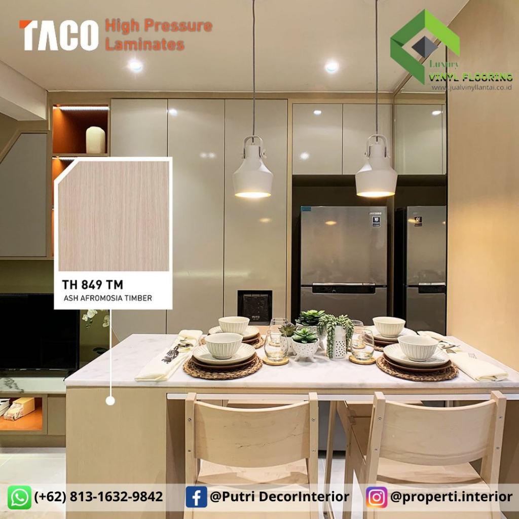 Jual HPL TACO kode TH 849 TM - Ash Afromosia Timber | Shopee Indonesia