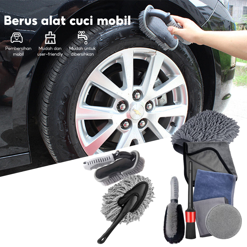 Jual （9 pcs)Sikat Alat Cuci Mobil Terlaris Sikat Cuci Mobil Sarung ...