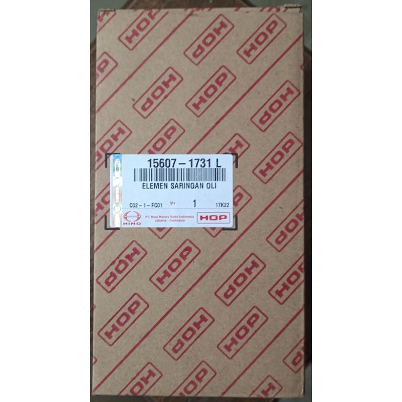 Jual Filter Oli/Elemen Saringan Oli Hino 15607 - 1731 L | Shopee Indonesia