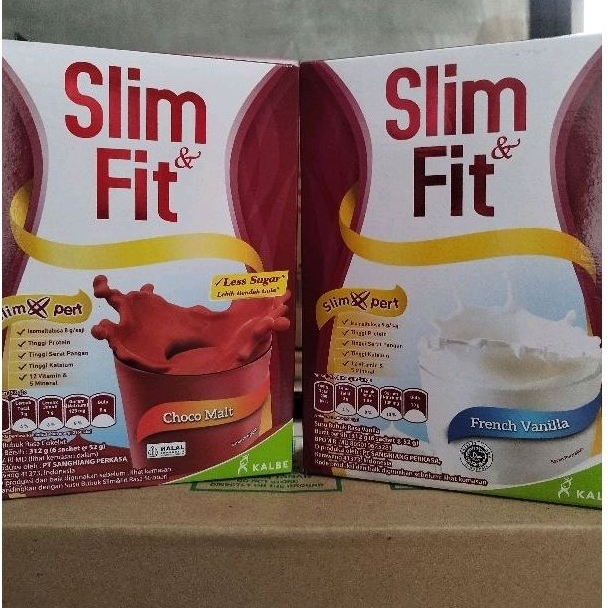 Jual susu slim & fit diet 312gr coklat/vanila (6x52gr) | Shopee Indonesia
