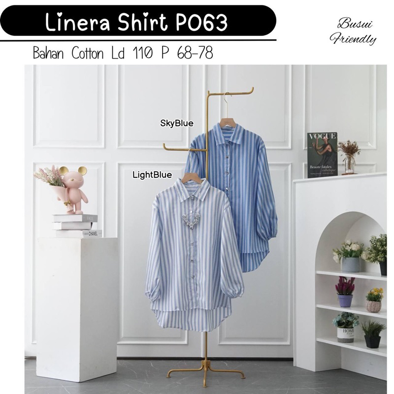 Jual LINERA SHIRT/ KEMEJA STRIPE/KEMEJA WANITA DEWASA | Shopee Indonesia