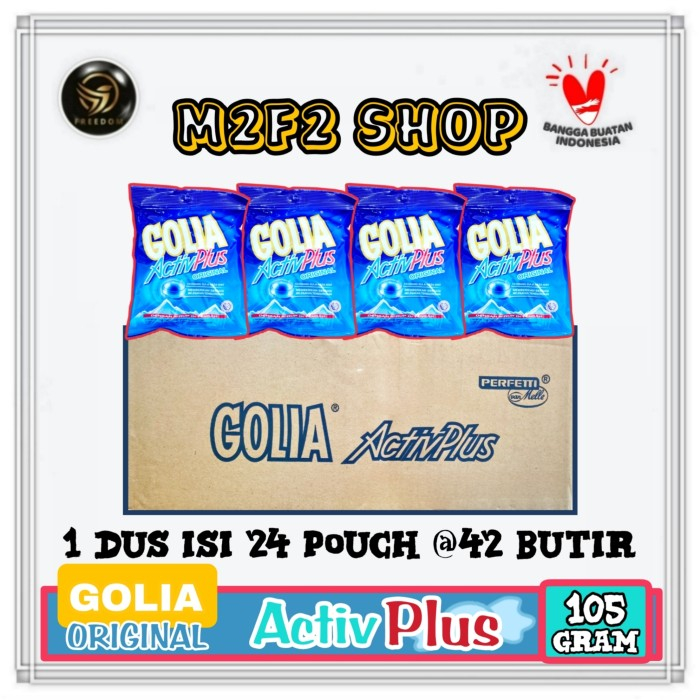 Jual Permen Golia Activ Plus Original | Rasa Mint - 105 gr (Kemasan ...