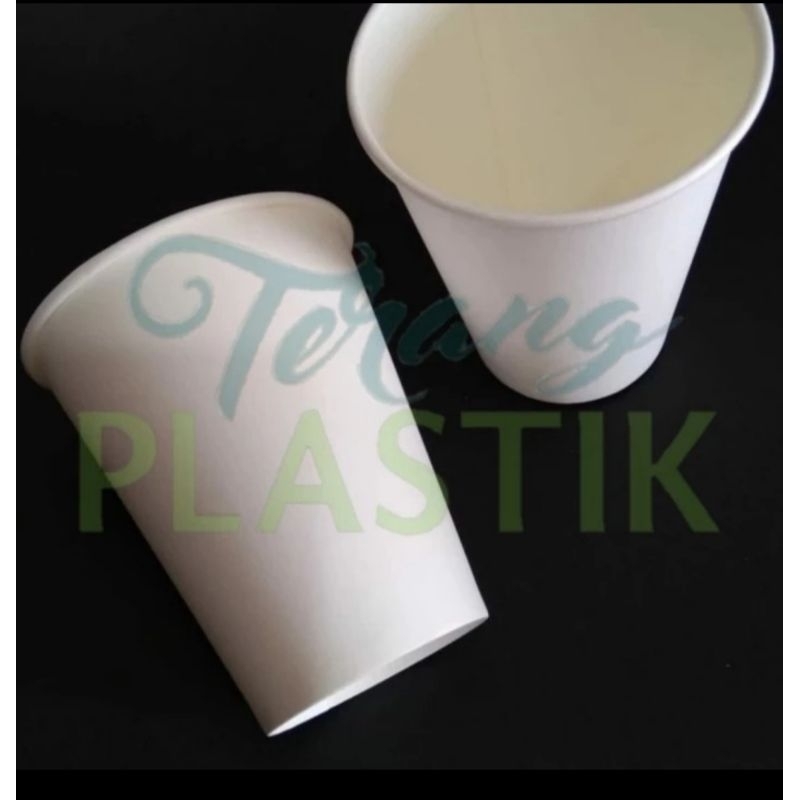 Jual Hot Paper cup size 8 oz Coffee Polos Gelas Kertas 240 ml@50pc | Shopee Indonesia