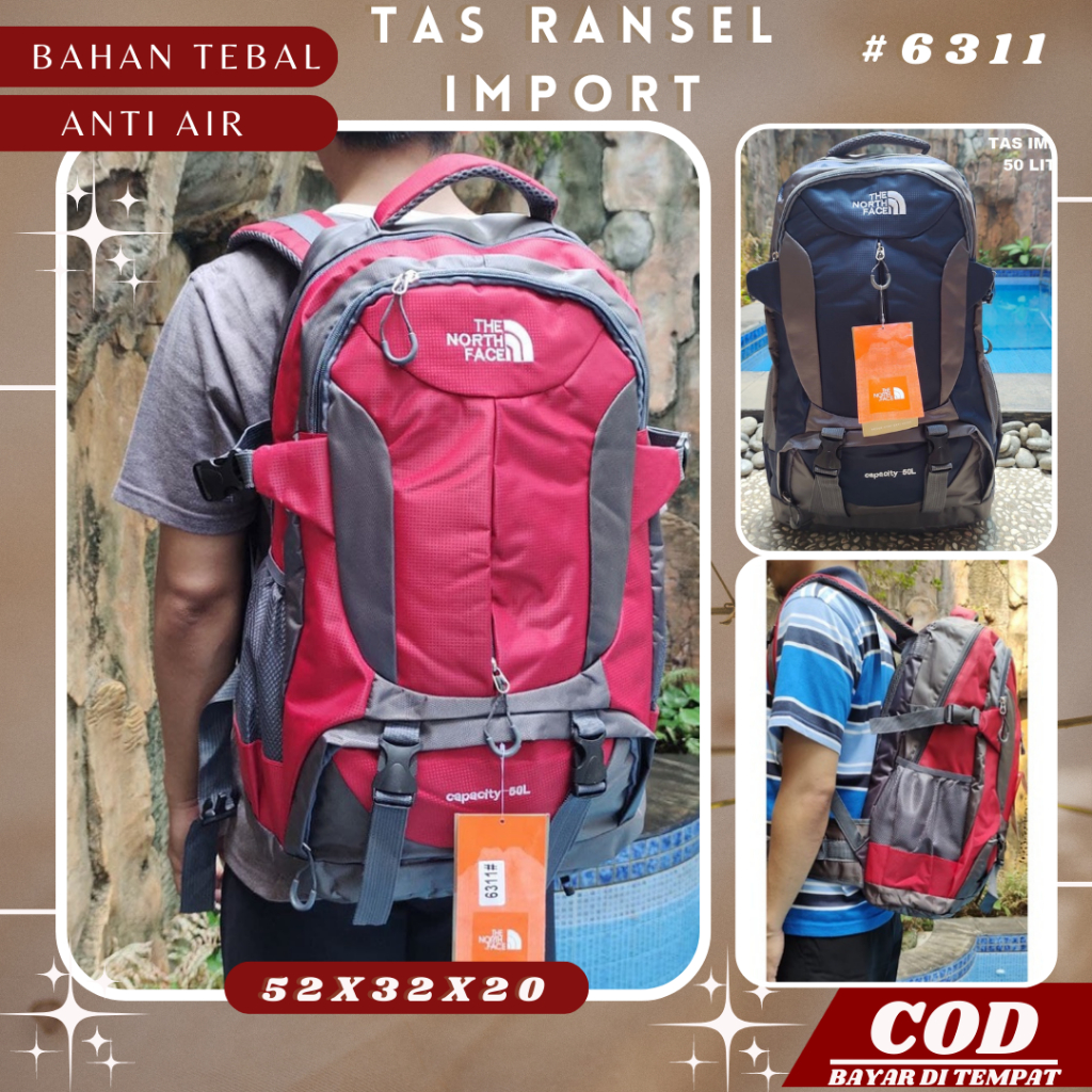 Jual Tas Ransel Gunung Pria Backpack Punggung Carrier Bahan Anti Air ...