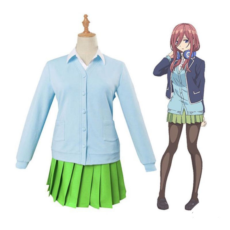 Jual Miku Nakano Anime Cosplay Costume Gotoubun no Hanayome ...