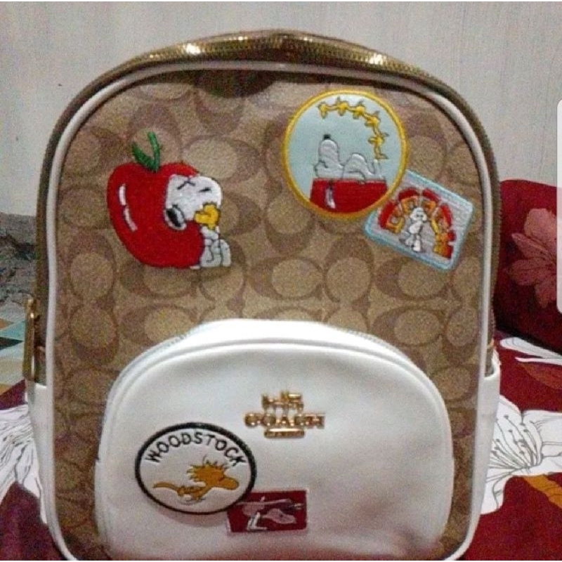 Jual COACH TAS RANSEL SNOPY EDITION | Shopee Indonesia