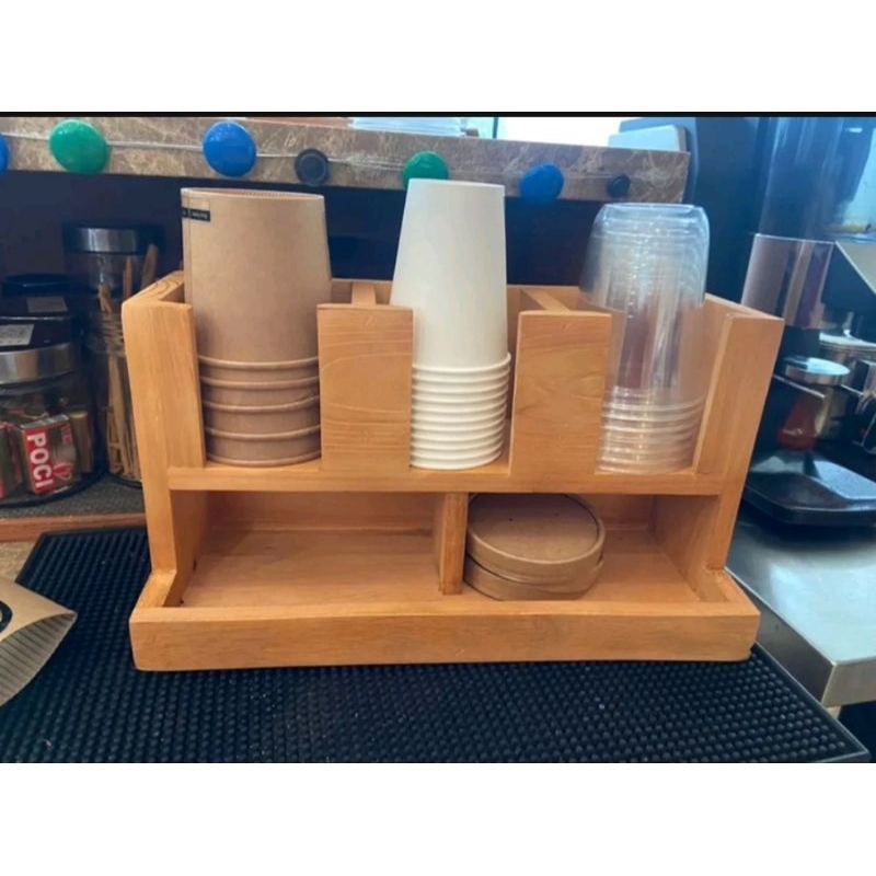 Jual Rak Paper Cup Kayu Jati Belanda | Shopee Indonesia