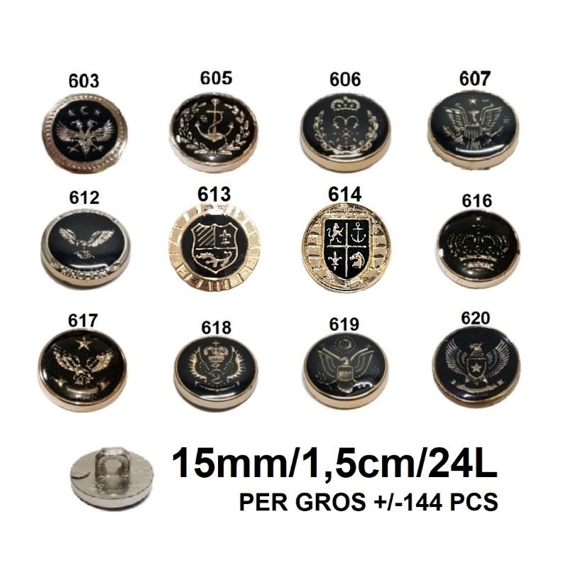 Jual Kancing Koko/Jasko Jas Epoxy 15mm/1,5cm/24L @144 pcs Kancing Baju ...