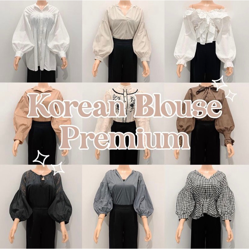 Jual Korean Blouse Premium | Shopee Indonesia
