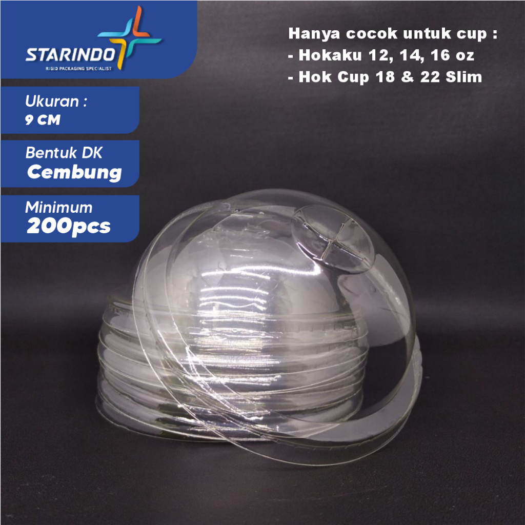 Jual Tutup Gelas Cup Plastik DK Cembung (Dome Lid) DK diameter kecil ...