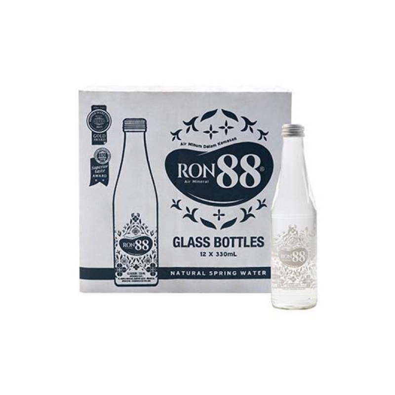 Jual Ron88 Glass Natural Mineral Water 330ml x 12 Botol (Karton ...