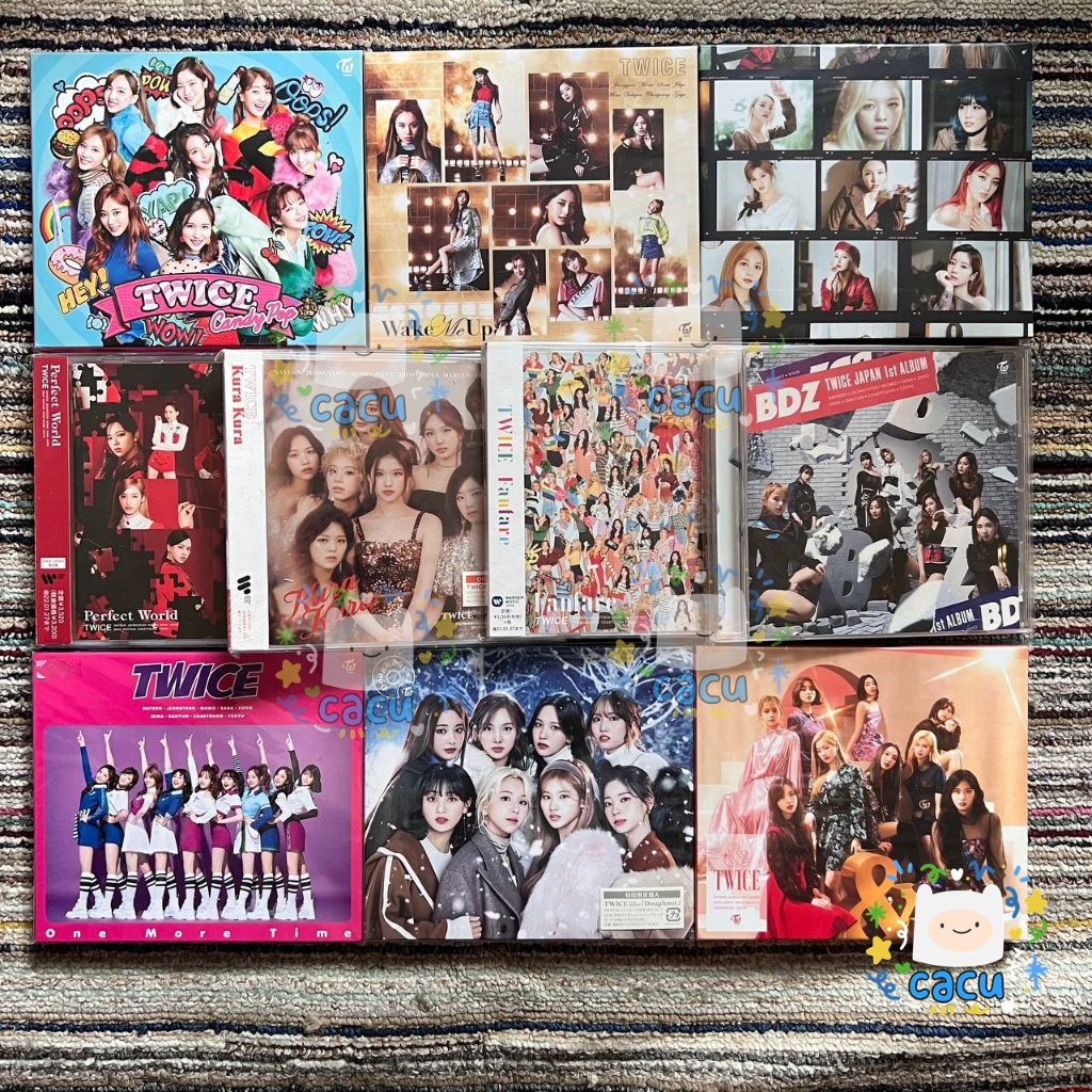 Jual TWICE JAPAN ALBUM ONLY (Candy Pop, Wake Me Up, Better, Perfect World, KuraKura, Fanfare ...