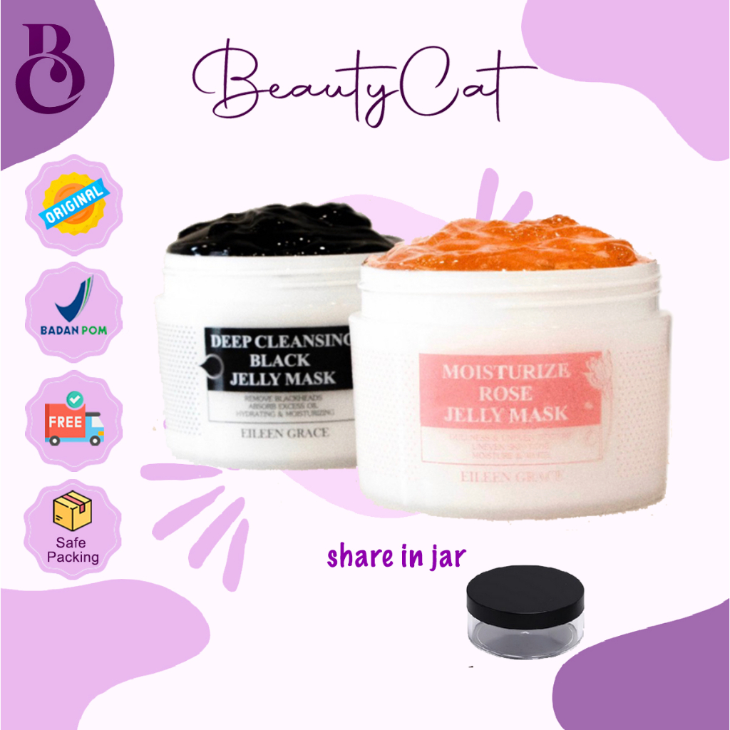Jual EILEEN GRACE ROSE CHARCOAL JELLY MASK IN JAR ORIGINAL | Shopee ...