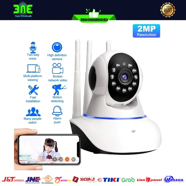 Jual Ip Camera IpCam Yi Iot 3 Antena Lite 1080p PTZ Dual Band Wifi CCTV ...