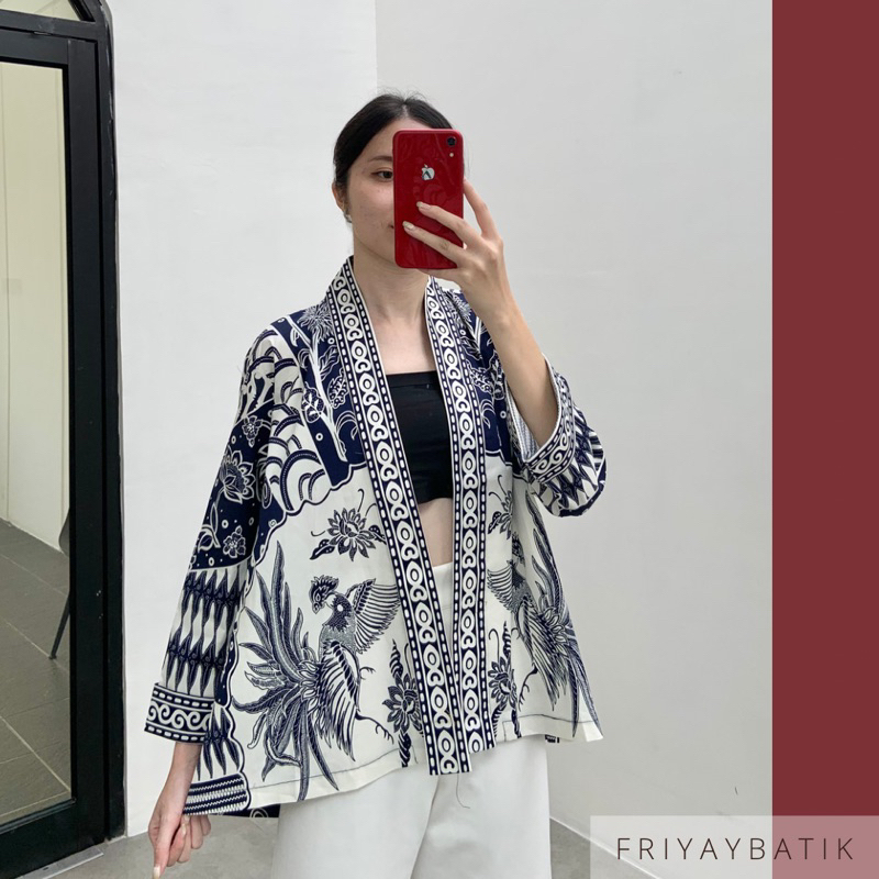 Jual Brey Outer Batik / Cardigan Batik Wanita Lengan 7/8 | Shopee Indonesia