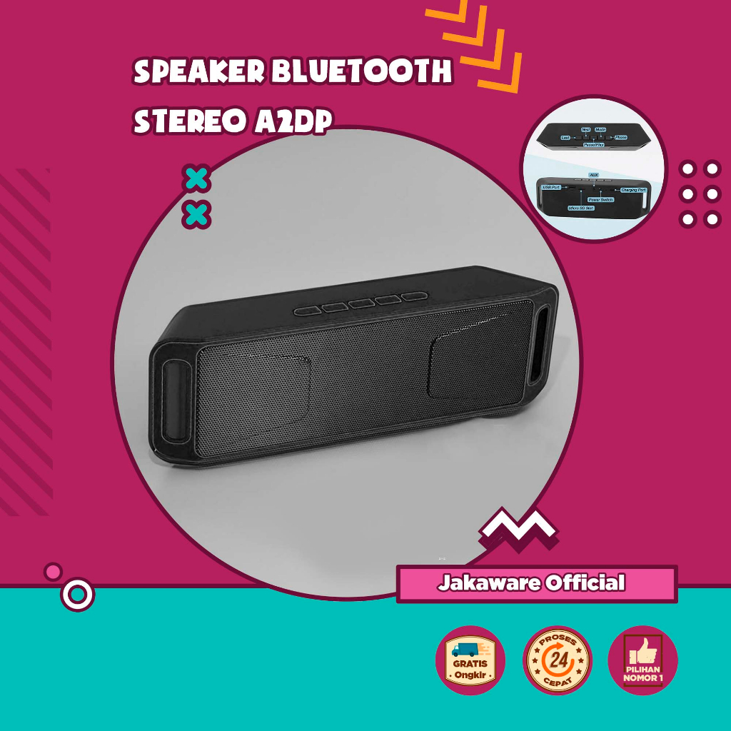 Jual SPEAKER BLUETOOTH STEREO A2DP POWER BASS TREBLE BAS HP SMARTPHONE ...