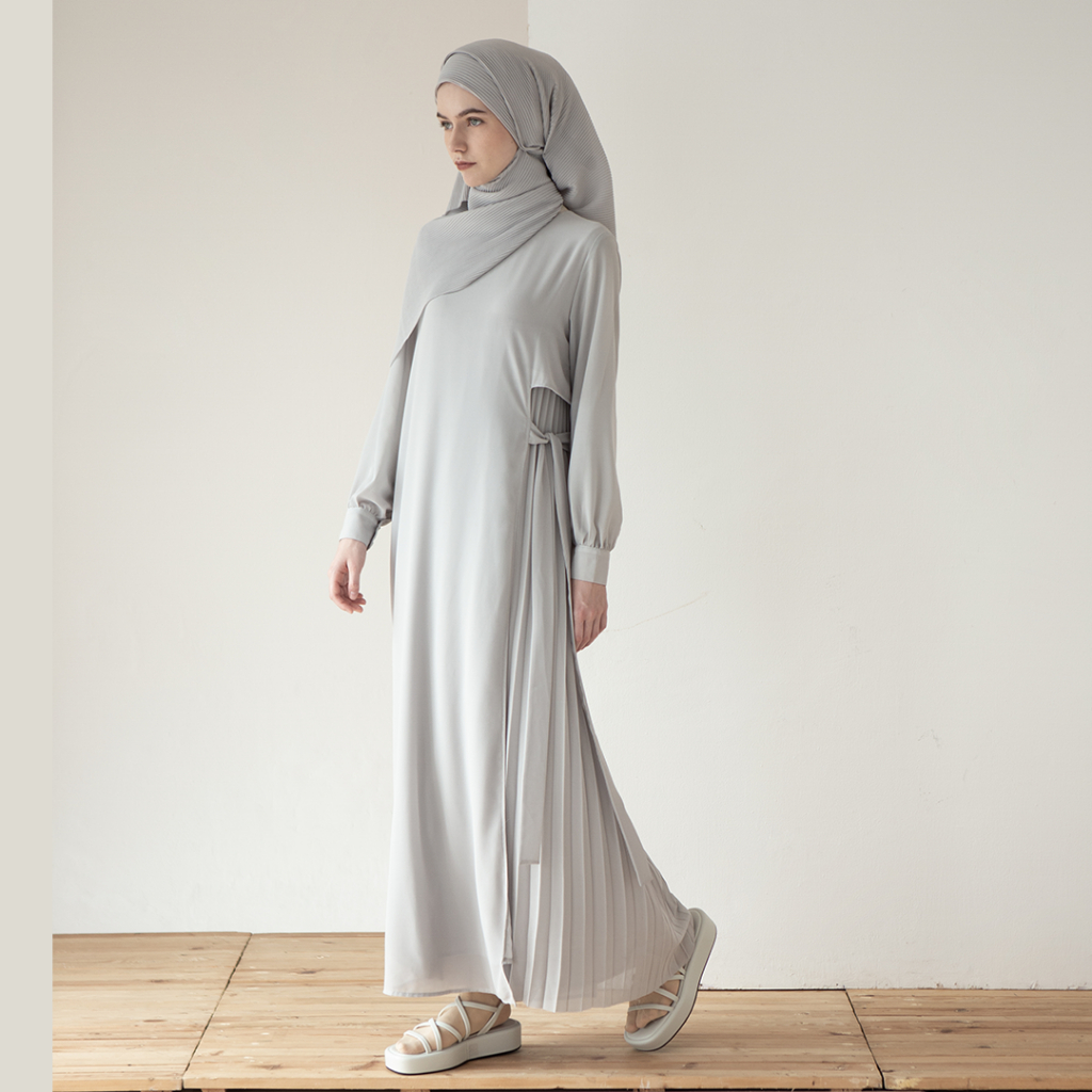 Jual Arundaya by Aska Label - Dress wanita plisket gamis wanita panjang ...