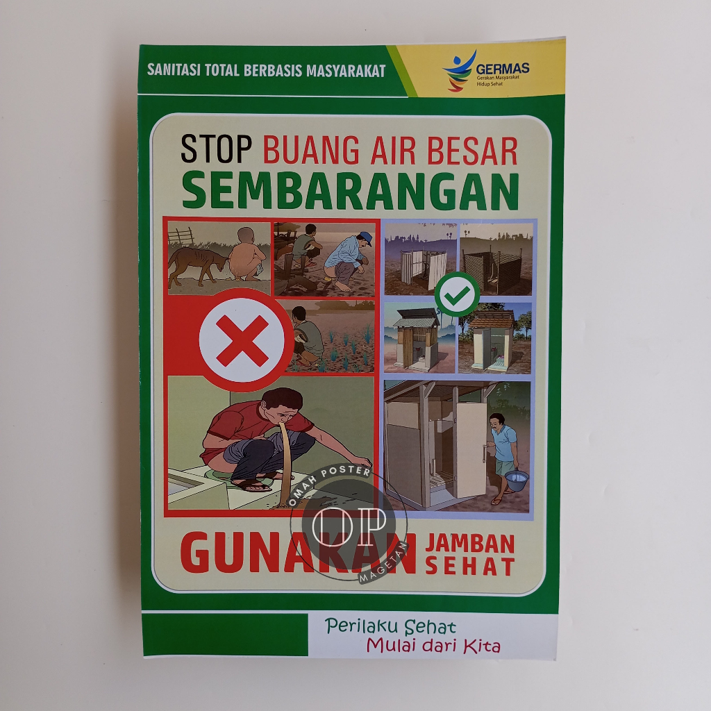 Jual Poster STOP Buang Air Besar Sembarangan - Poster STBM - Germas ...