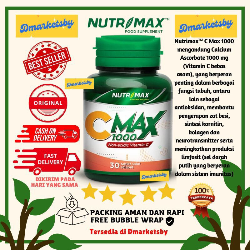 Jual VITAMIN C 1000mg AMAN UNTUK LAMBUNG NUTRIMAX CMAX 1000mg | Shopee Indonesia