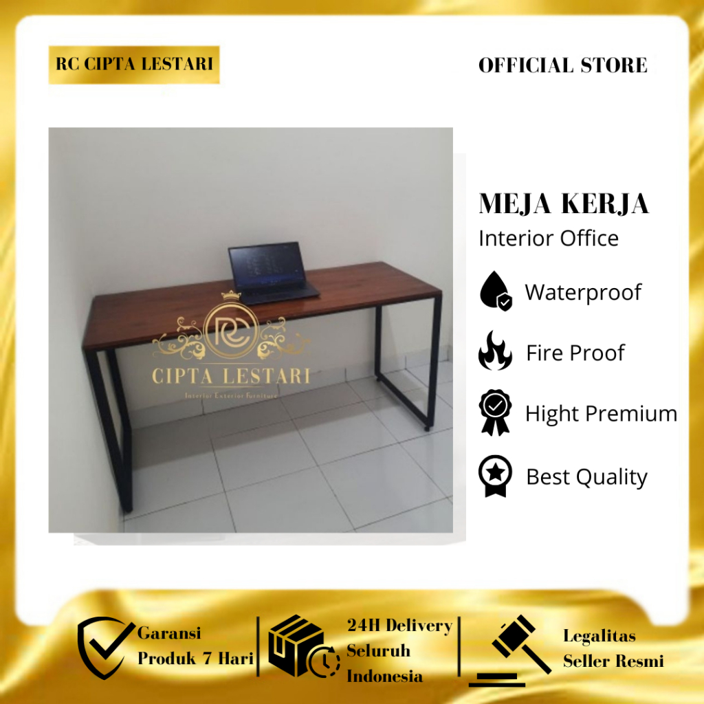 Jual Meja Kerja Panjang Industrial Minimalis | Shopee Indonesia
