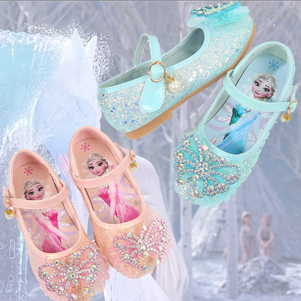 Jual Gadis Beku Sepatu Anak -anak Kupu -Kupu Putri Sepatu Kristal Elsa ...