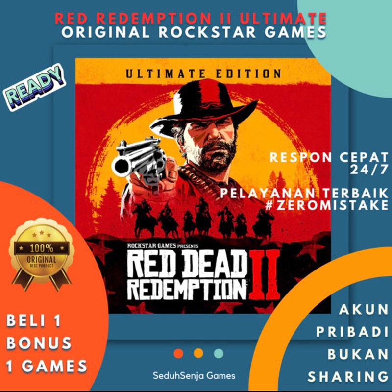 Jual Red Dead Redemption II Ultimate Edition Original Rockstar PC ...