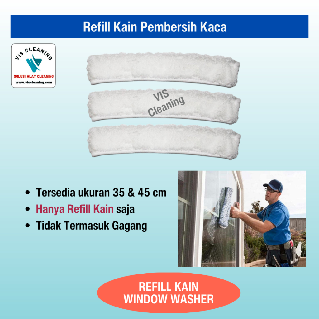 Jual Refill Kain Window Washer 45 cm (Untuk Wiper Kain) | Shopee Indonesia