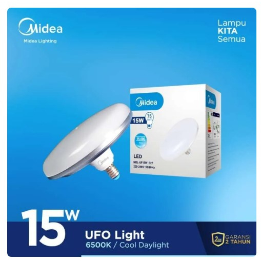 Jual Lampu UFO Led Midea 15 Watt Putih | Shopee Indonesia