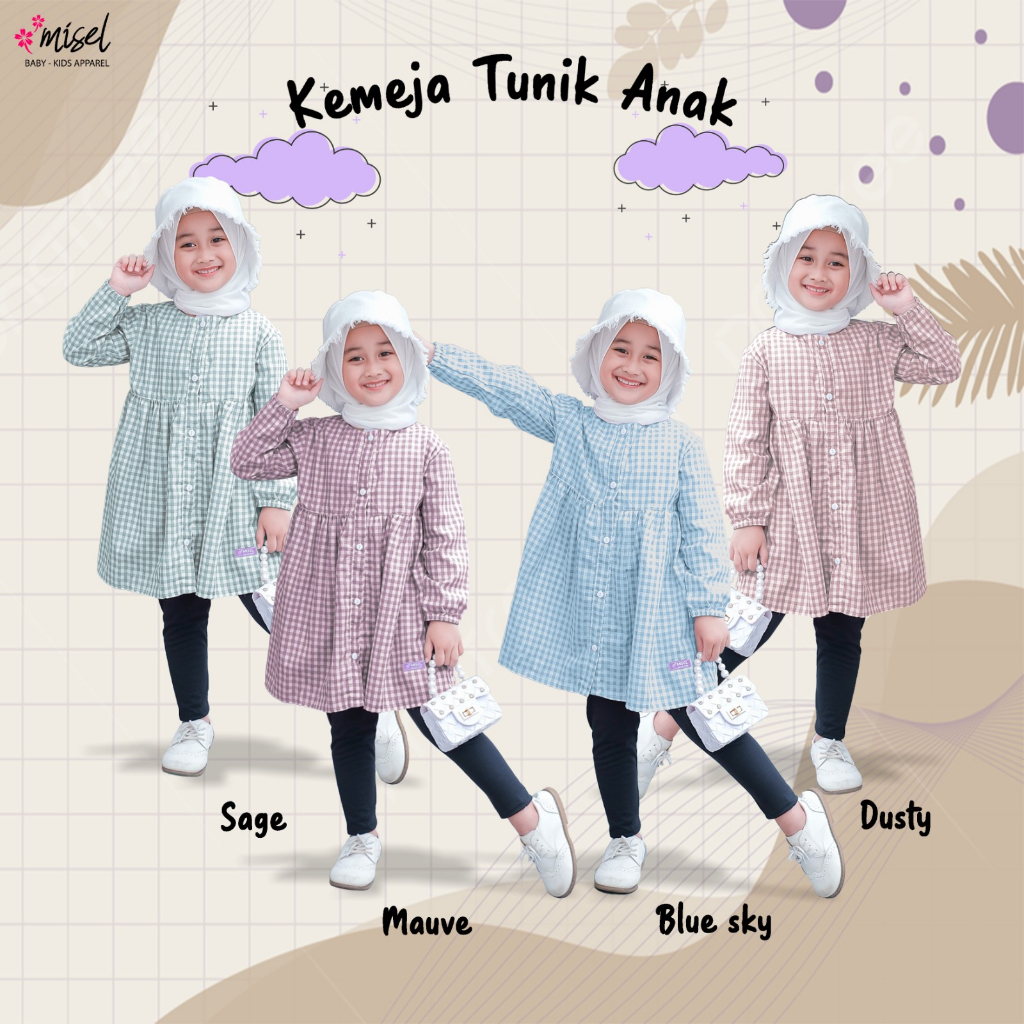 Jual Tunik anak baju kemeja tunik anak perempuan umur 1 - 5 tahun ...