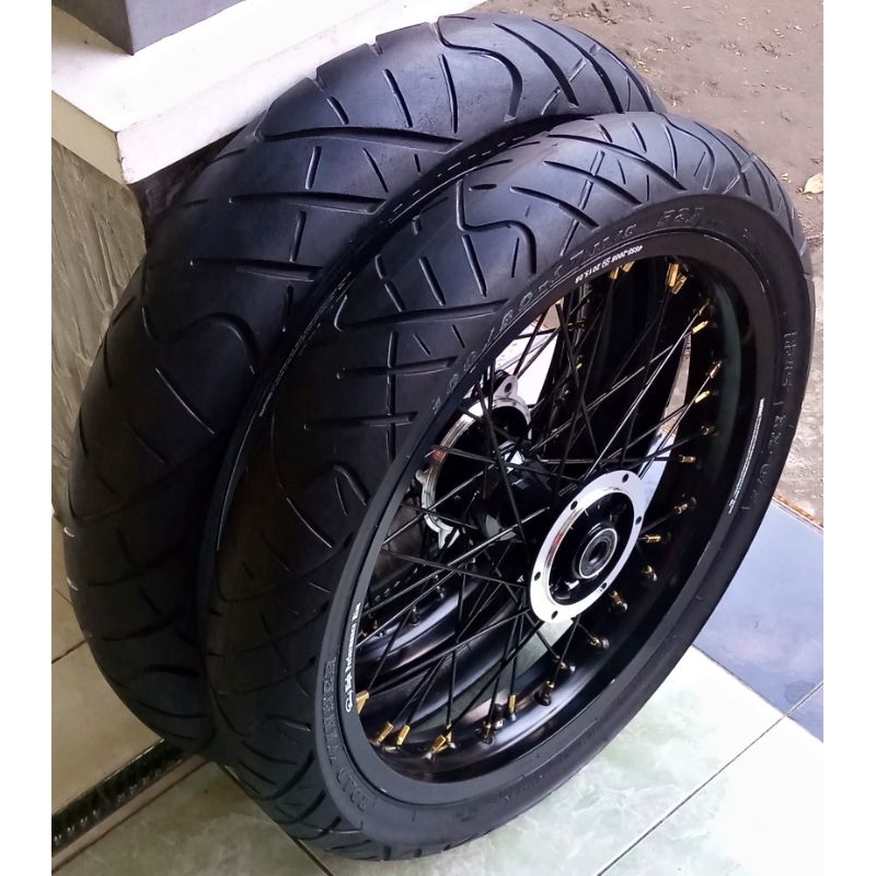 Jual roda set ban set velg set supermoto pnp klx 150 dan klx dtracker ...