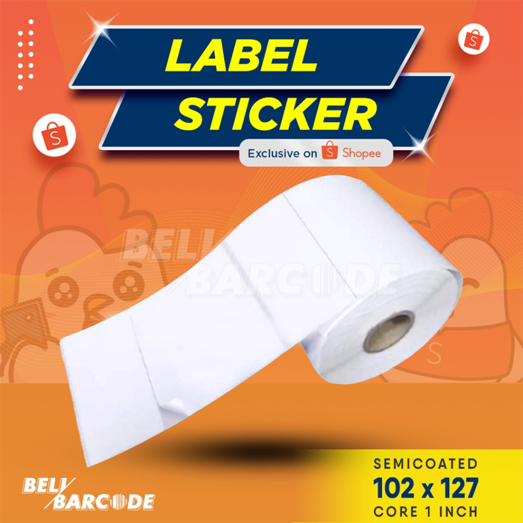 Jual KERTAS STIKER LABEL RESI JNE,JNT,TKI 102X127 SEMICOATED ( 1LINE ...
