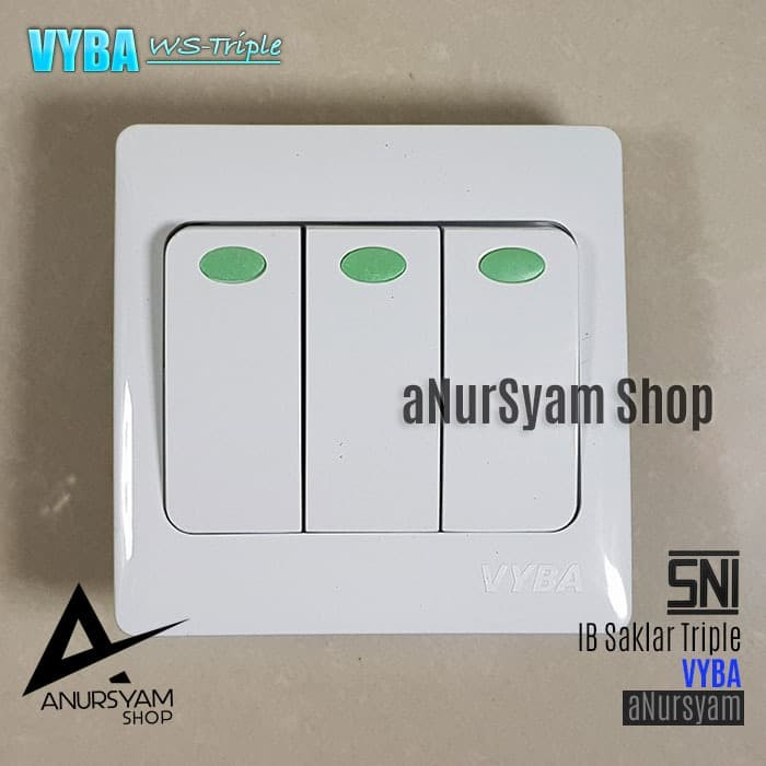 Jual Saklar SWITCH TRIPLE TRIPEL IB OB VYBA WS-231 NCEWS231 WS 231 ...