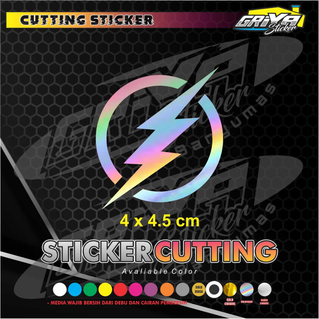 Jual STICKER STIKER CUTTING VIRAL PETIR BULAT HALILINTAR BULAT BLEDEK ...
