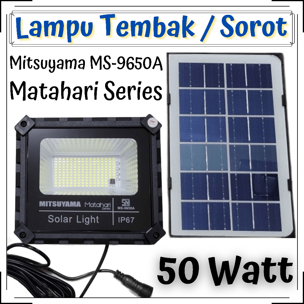 Jual MITSUYAMA MS-9650A SERI MATAHARI LAMPU SOROT SOLAR CELL LED TENAGA SURYA LAMPU TENAGA ...