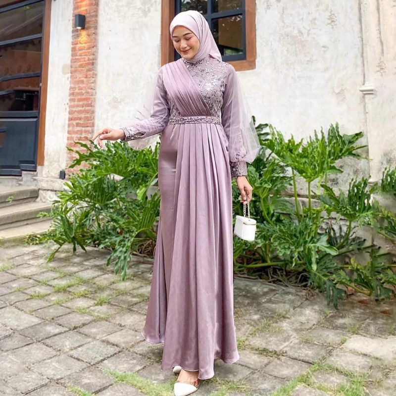 Jual GAMIS PESTA MEWAH ADEEVA/ BAJU PESTA MUSLIM / SERAGAMAN BRIDESMAID | Shopee Indonesia
