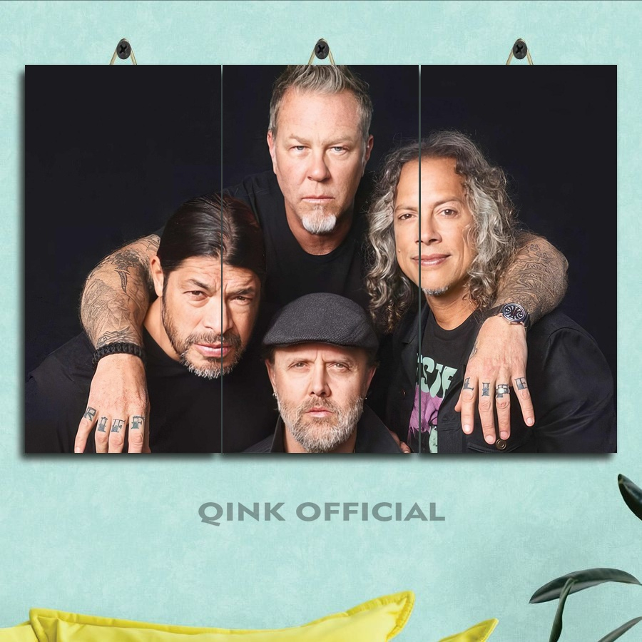 Jual HIASAN DINDING GAMBAR BAND METALLICA 45X30 MULTI PANEL / QINK ...