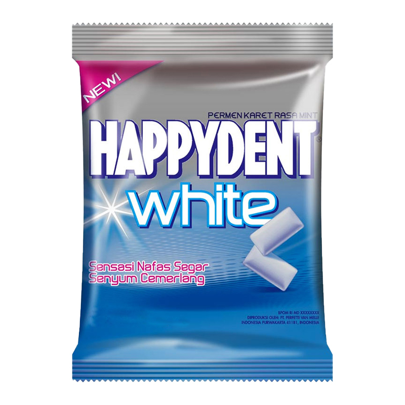 Jual HAPPYDENT White Mint Permen 60 g | Shopee Indonesia
