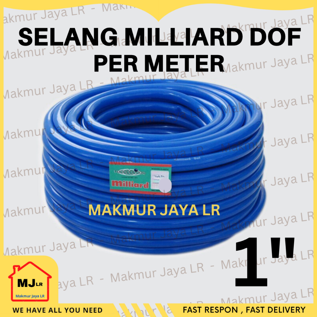 Jual Selang Air 1" 1 inch MILLIARD DOF DOFF DOP - PER METER / METERAN | Shopee Indonesia