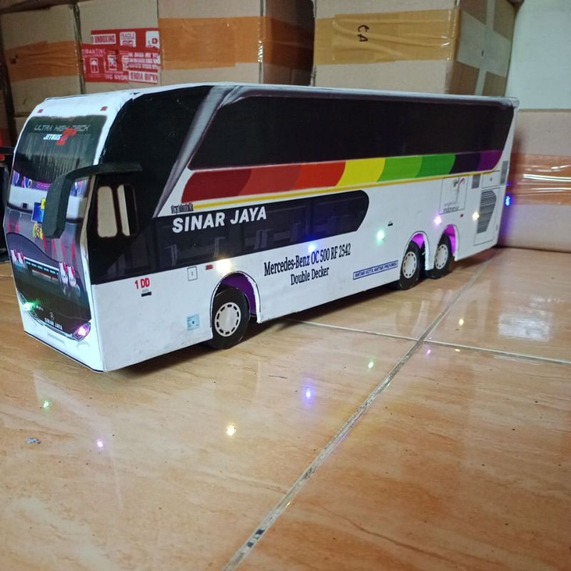 Jual MINIATUR BUS TELOLET SINARJAYA DOUBELDECKER | Shopee Indonesia