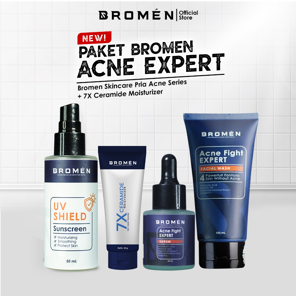 Jual BROMEN ACNE FIGHT BOOSTER PLUS ( Acne Face Wash + Acne Serum + 7x ...