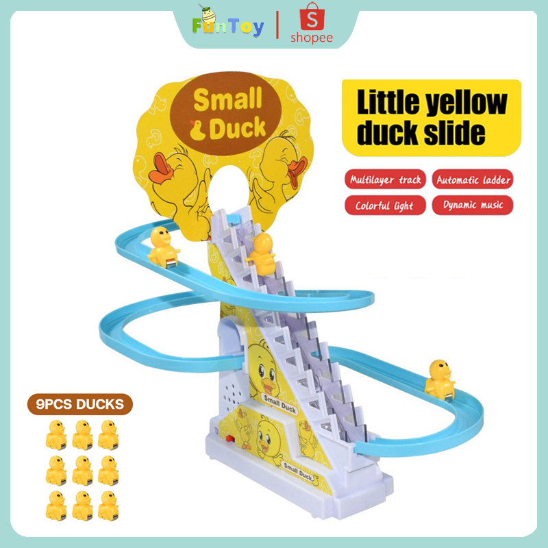 Jual FUNTOY Mini Perosotan bebek kuning kecil Mainan anak | Shopee ...