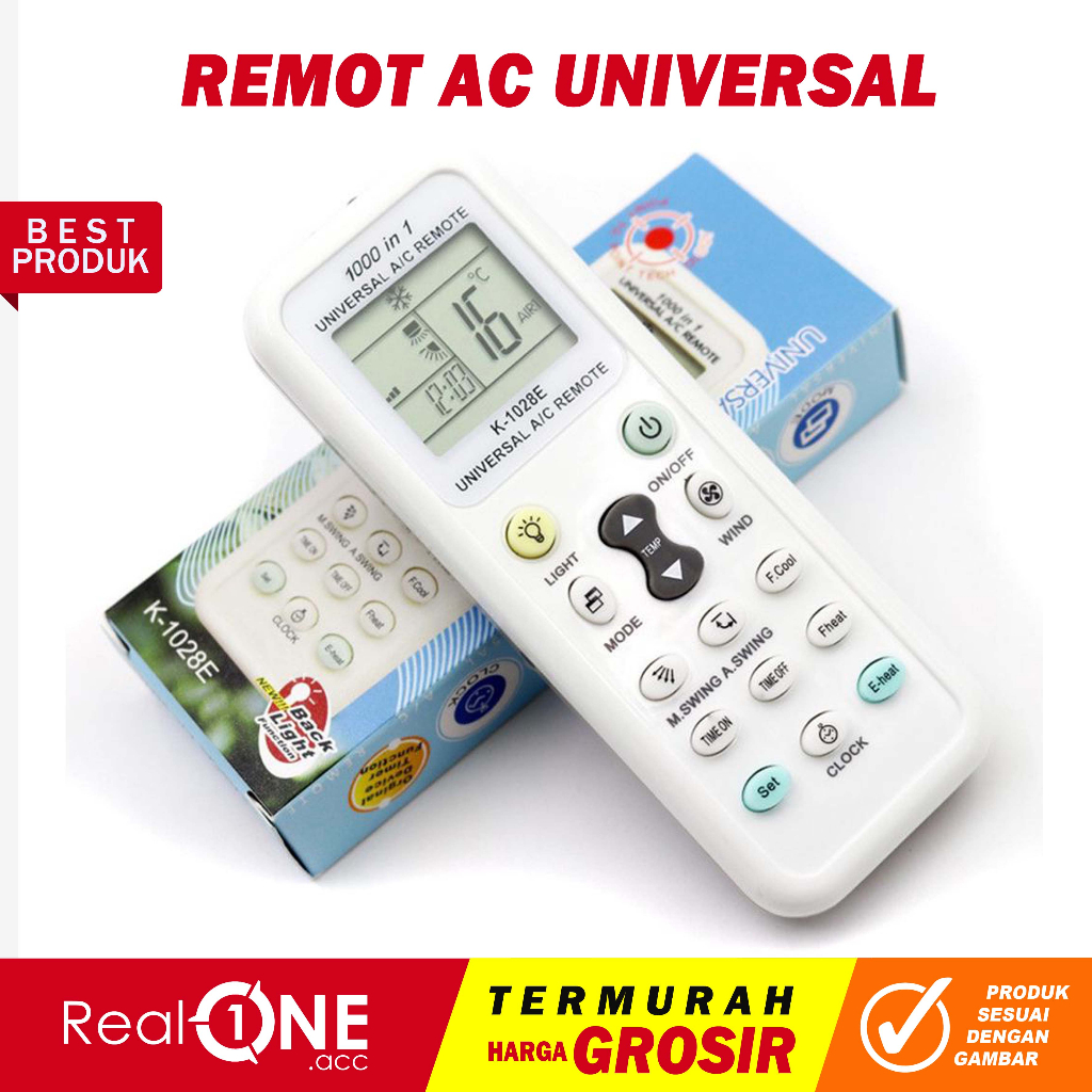 Jual Remot Ac Universal Remote kontrol pendingin ruangan - real one acc ...
