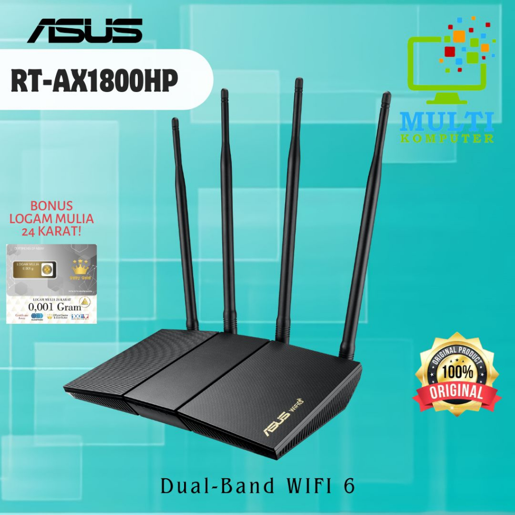 Jual Routher ASUS RT-AX1800HP AX1800 Dual Band WiFi 6 Wireless | Shopee ...